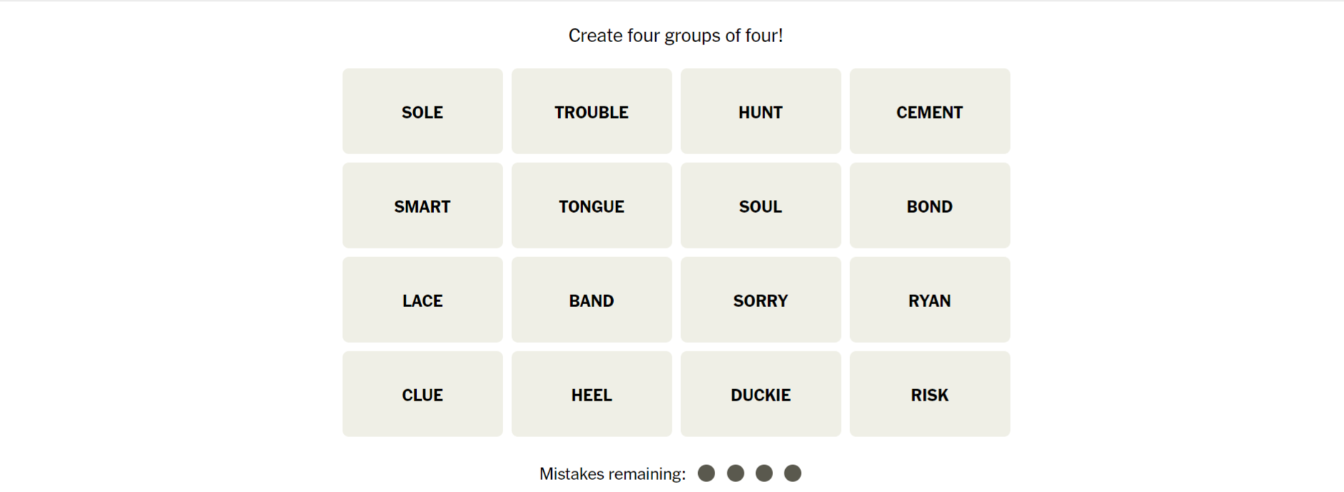 Connections hints, clues and answers on Friday, January 3 2025