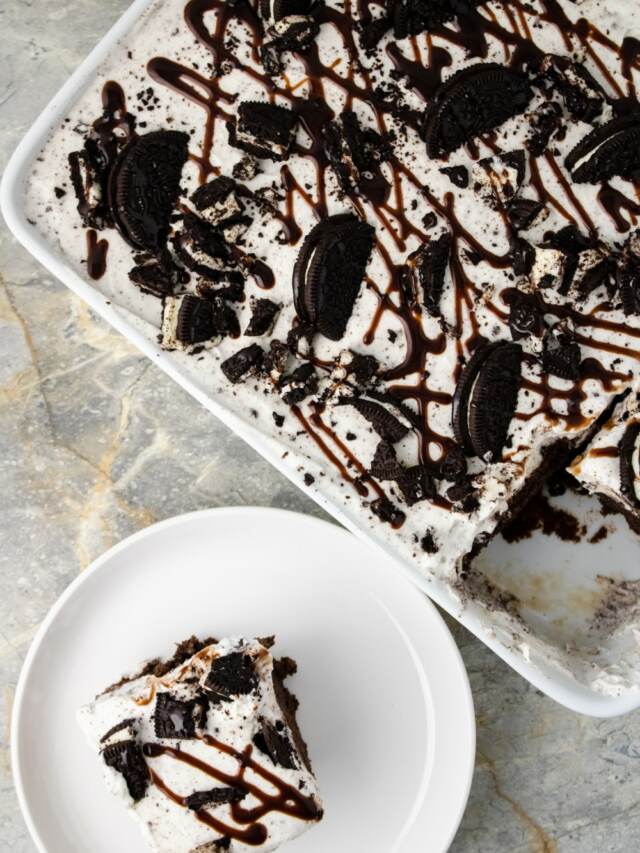 Cookies and Cream Poke Cake