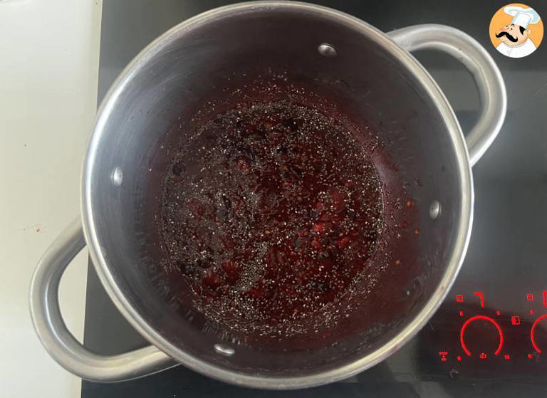 Healthy jam with berries and chia seeds