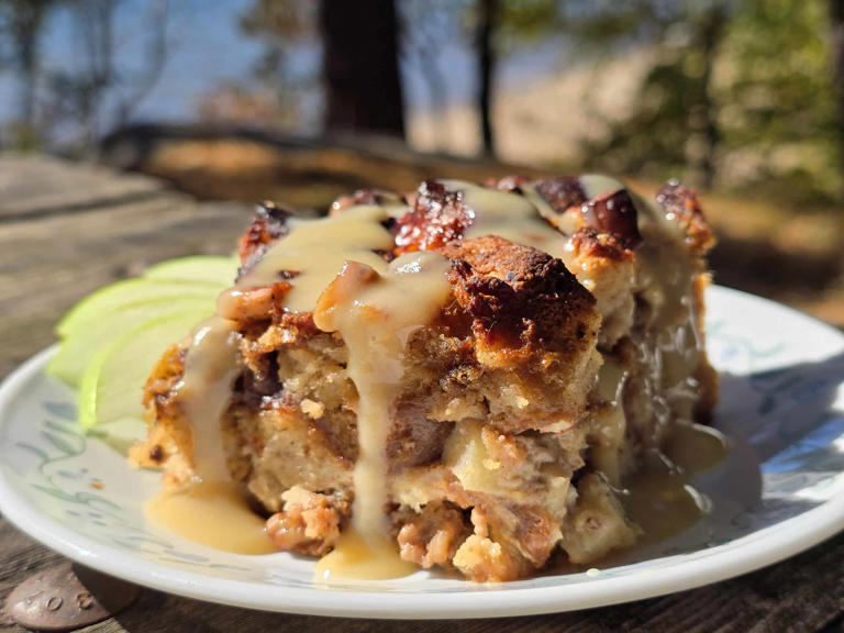 Apple Fritter Bread Pudding