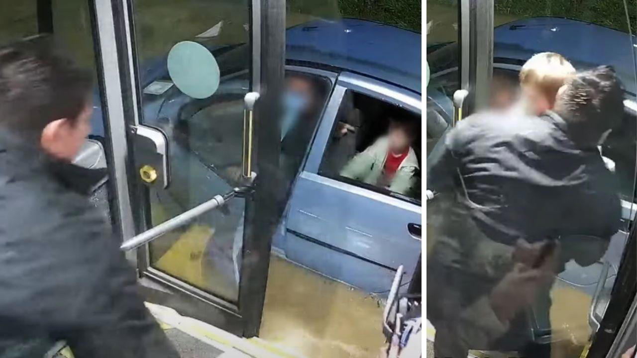 Maltempo a Siena, autista del bus salva padre e figlio bloccati in auto ... Maltempo a Siena, autista del bus salva padre e figlio bloccati in auto ...