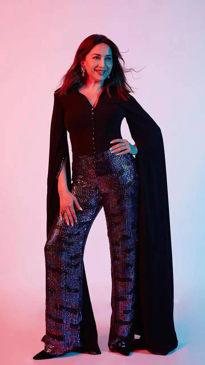 Madhuri Dixit's love affair with black outfits takes center stage Madhuri Dixit's love affair with black outfits takes center stage