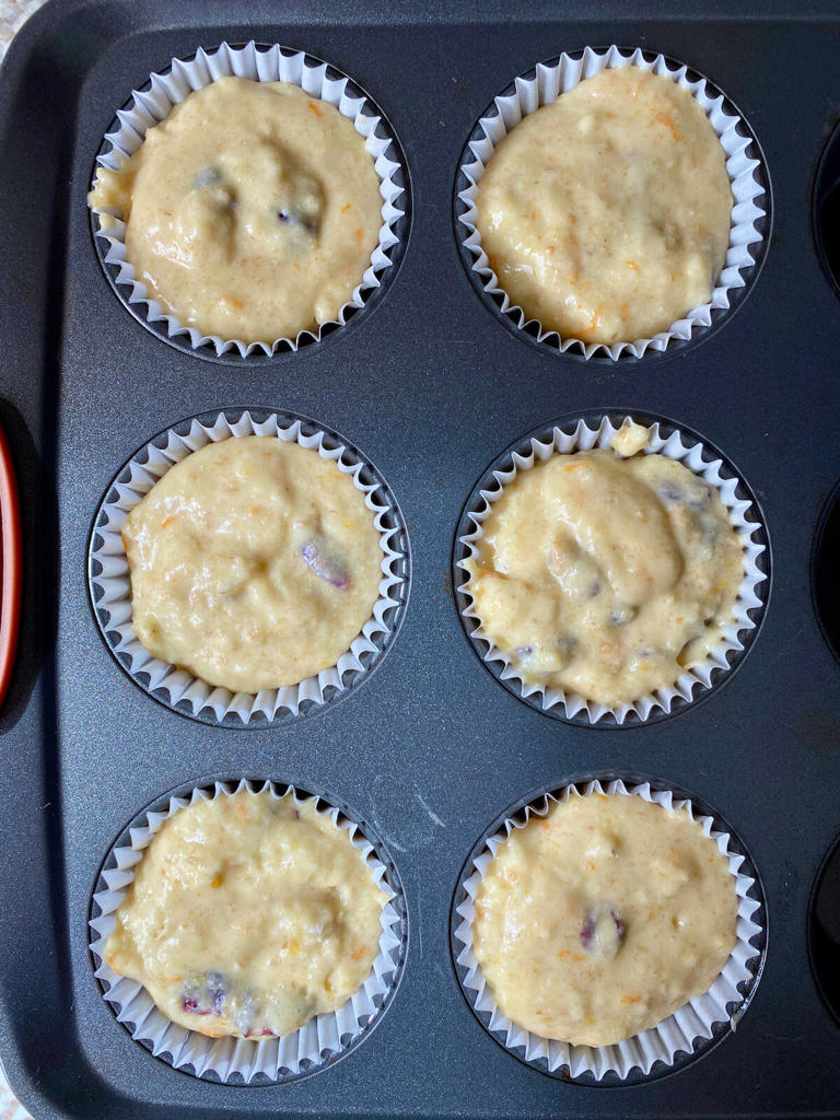Sourdough Cranberry Orange Muffins