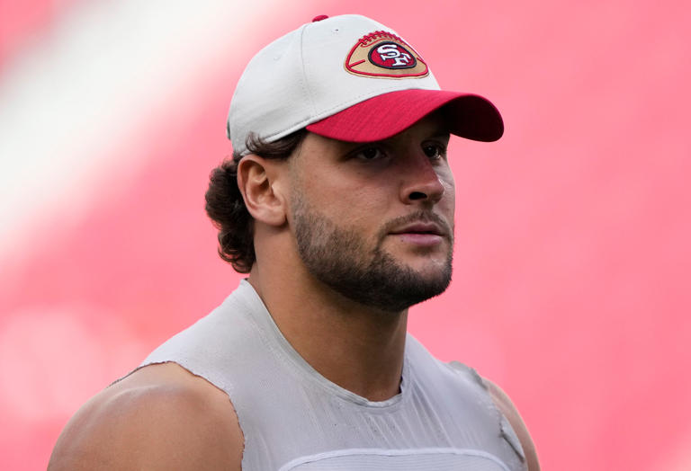 Did Nick Bosa's MAGA hat violate NFL rules? Here's an answer. Did Nick Bosa's MAGA hat violate NFL rules? Here's an answer.