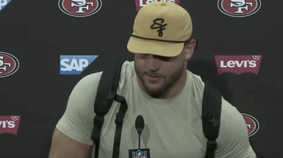 Nick Bosa Reveals Why He Crashed Postgame Interview On NBC Nick Bosa Reveals Why He Crashed Postgame Interview On NBC