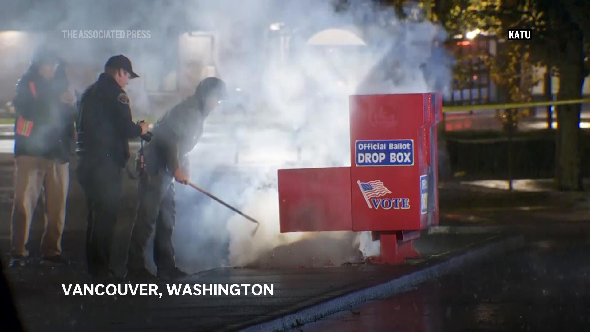 Police say fires set at ballot boxes in Oregon and Washington are ... Police say fires set at ballot boxes in Oregon and Washington are ...