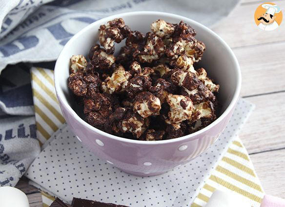 Pop corn au chocolat et aux marshmallows