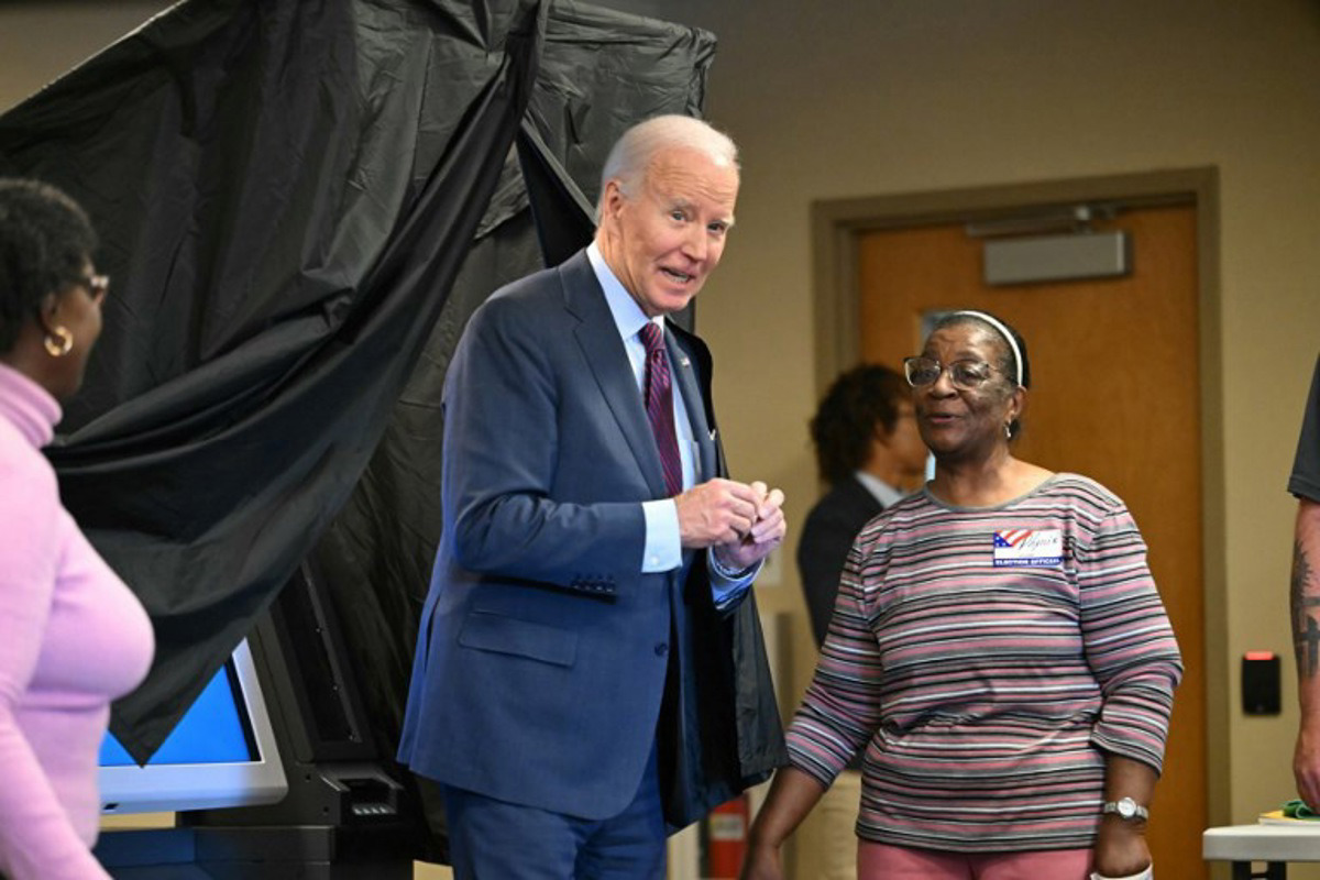 Amerikaanse presidentsverkiezingen - President Joe Biden heeft stem ... Amerikaanse presidentsverkiezingen - President Joe Biden heeft stem ...