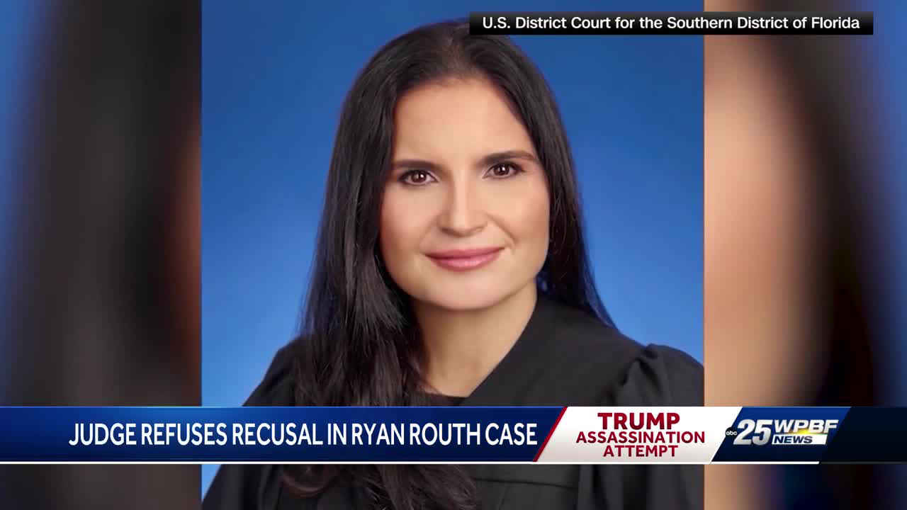 Judge Aileen Cannon refuses to recuse herself in Ryan Routh case Judge Aileen Cannon refuses to recuse herself in Ryan Routh case