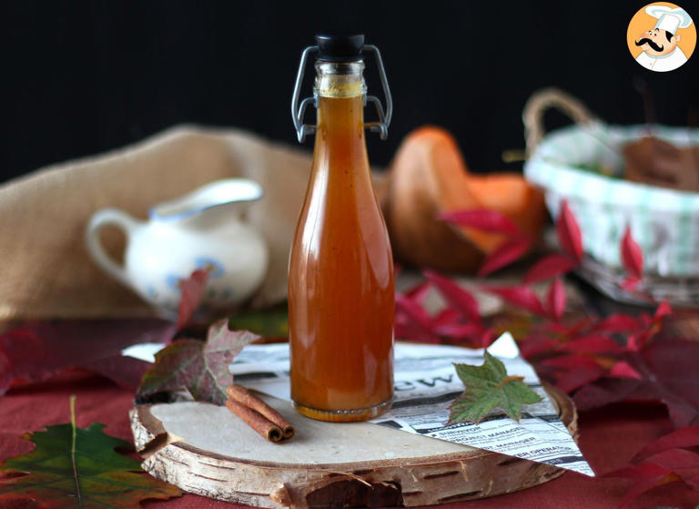 Homemade pumpkin spice syrup, perfect for your fall/winter drinks