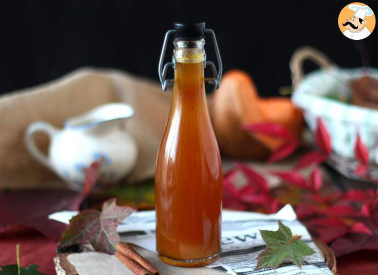 Homemade pumpkin spice syrup, perfect for your fall/winter drinks
