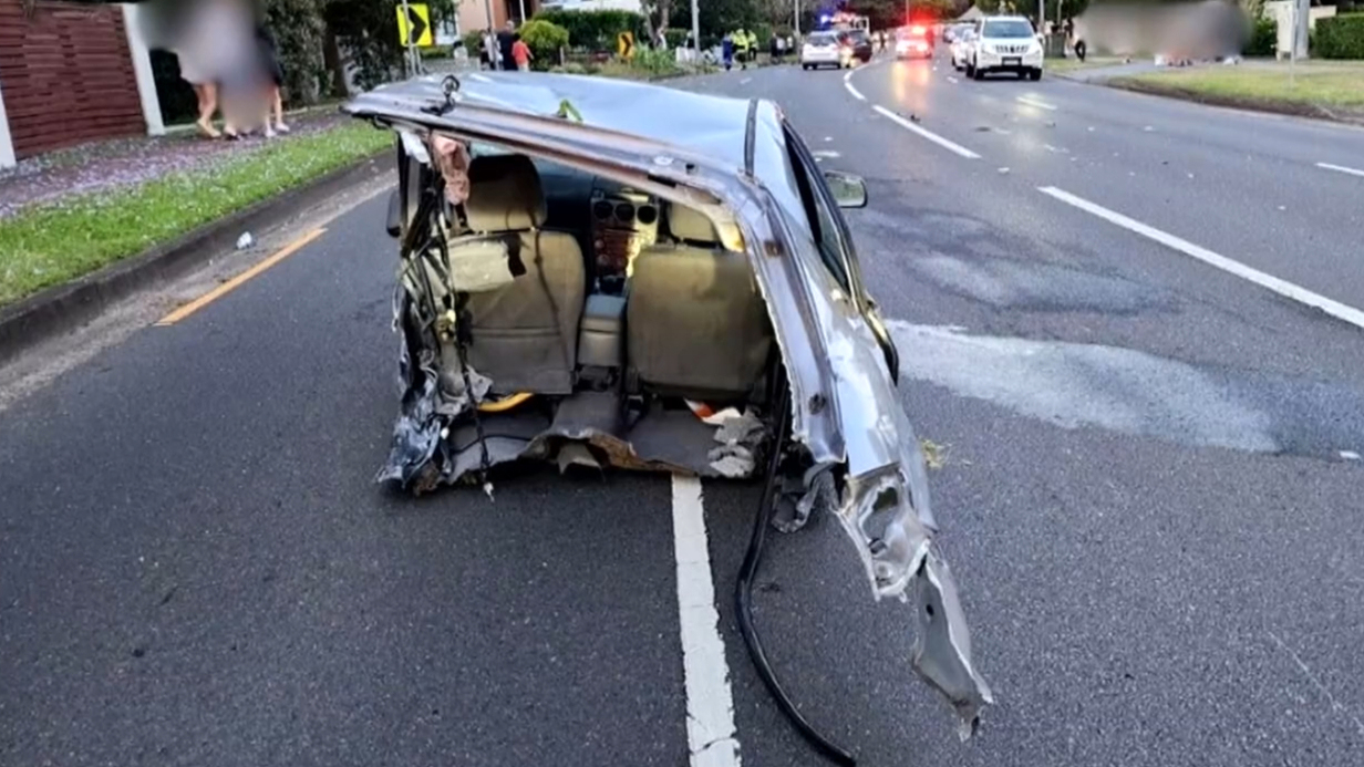 Alleged drunk driver charged after car ripped in half in Sydney crash Alleged drunk driver charged after car ripped in half in Sydney crash
