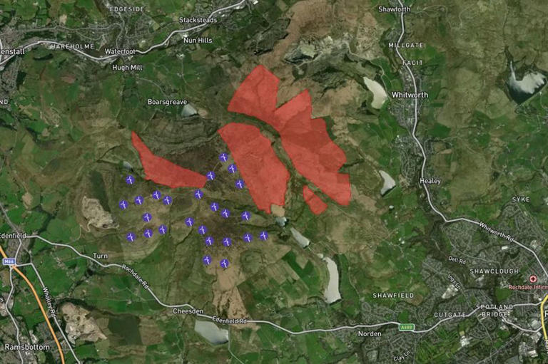 Lightning damage to Scout Moor sparks safety fears over new wind farm plans