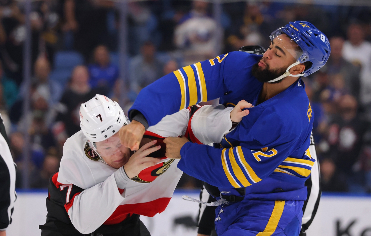 Our top hockey fight photos from the 2024-25 season, so far