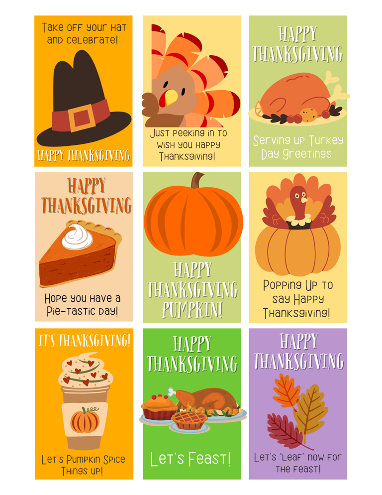 18 Cute Printable Thanksgiving Cards