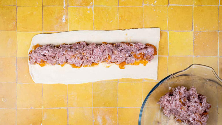 Apricot Sausage Rolls With Puff Pastry