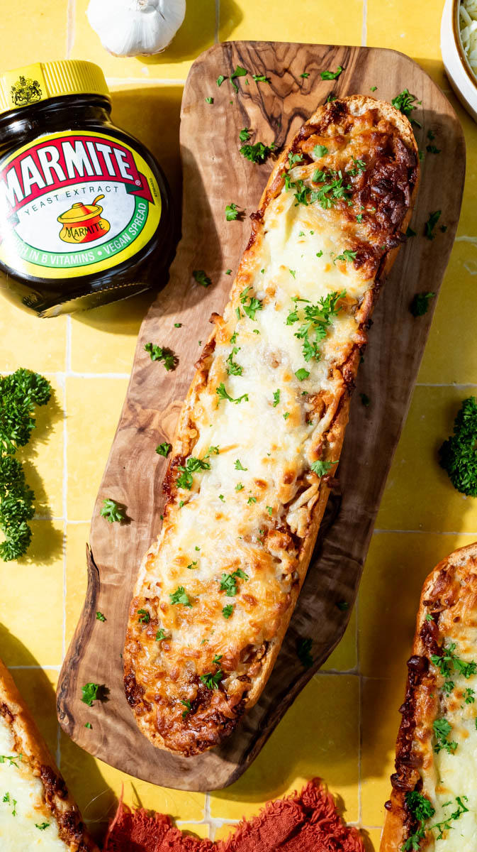 Easy Cheesy Marmite Garlic Bread