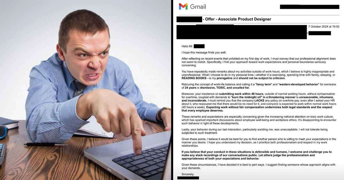 New Employee Quits After Day One, and Sends This Scathing Email to His ... New Employee Quits After Day One, and Sends This Scathing Email to His ...