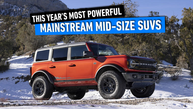 10 Most Powerful Mainstream Mid-Size SUVs in 2024