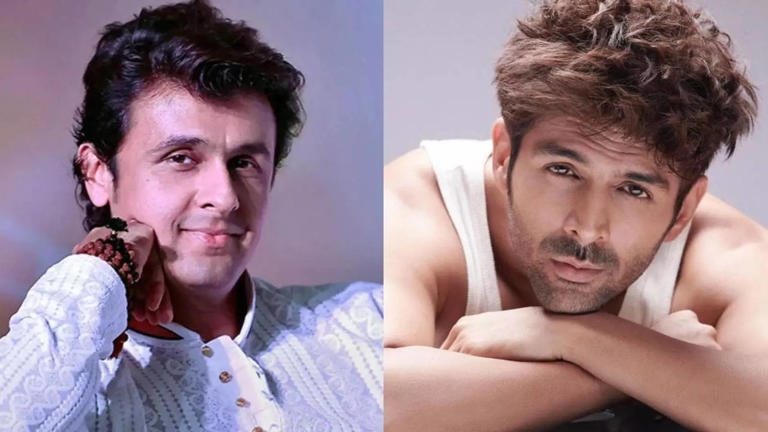 Sonu Nigam Gets Almost Snubbed As Kids Rush To Meet Kartik Aaryan Sonu Nigam Gets Almost Snubbed As Kids Rush To Meet Kartik Aaryan