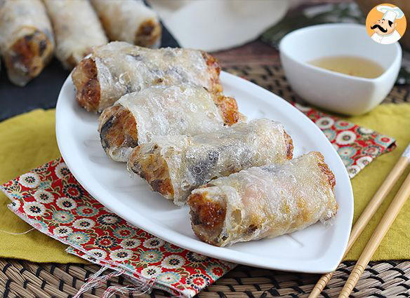 Nems aux crevettes et champignons