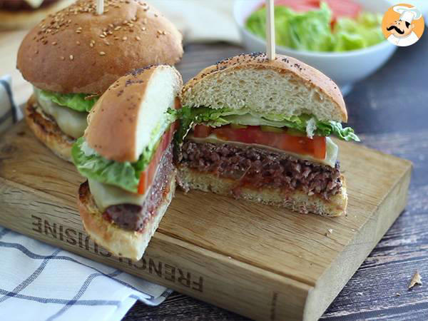 Easy and quick homemade burger