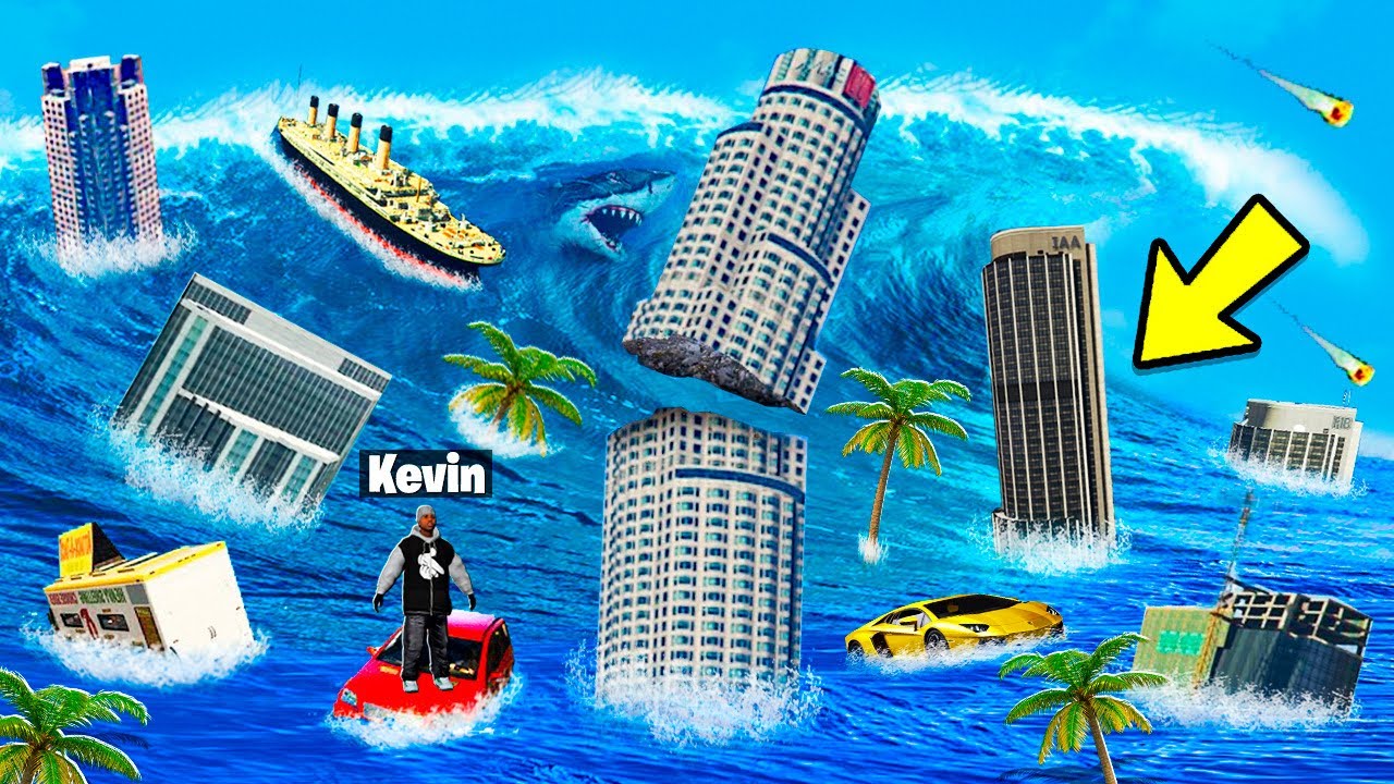 Survive the tsunami in GTA 5 Roblox mods tie-in