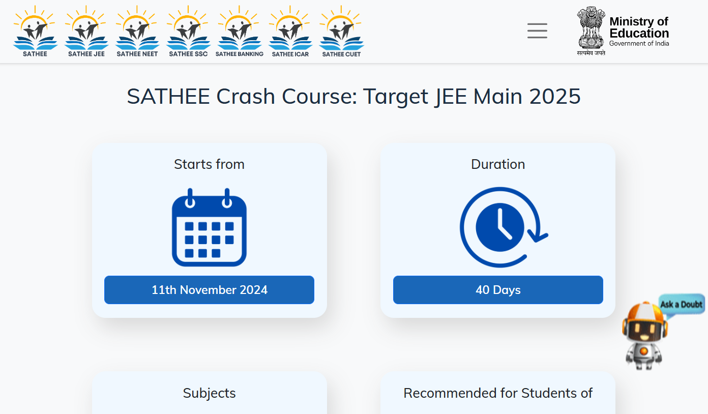 IIT Kanpur launches free 45-day course for JEE Main 2025 preparation ... IIT Kanpur launches free 45-day course for JEE Main 2025 preparation ...