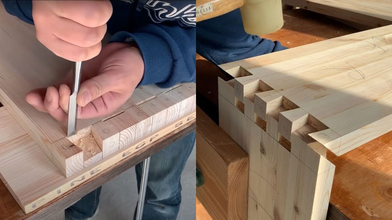 Watch Expert Woodworkers Create Perfect Dovetail Joints Watch Expert Woodworkers Create Perfect Dovetail Joints
