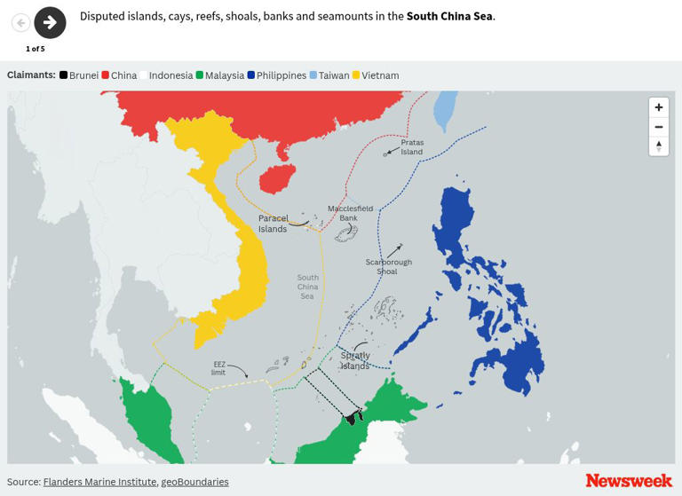 Video shows US ally confronting China in contested waters