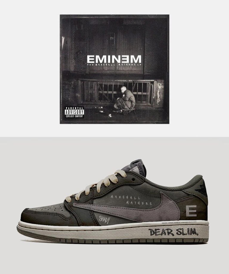 Someone turned Eminem’s albums into Jordans — and sneakerheads are ...