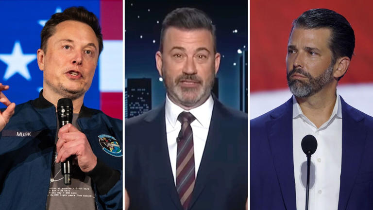 See Jimmy Kimmel Take Aim at Elon Musk & Donald Trump Jr. in Monologue See Jimmy Kimmel Take Aim at Elon Musk & Donald Trump Jr. in Monologue