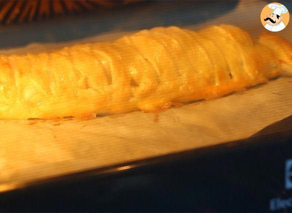 Puff pastry cod with spinach and mozzarella