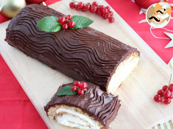 Tronco de Navidad relleno de chantilly