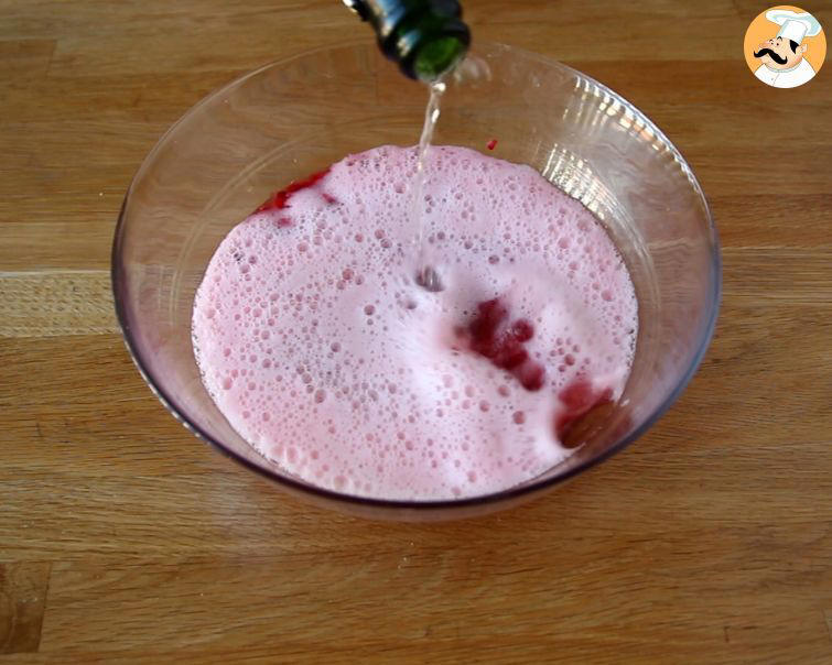 Raspberry champagne cocktail