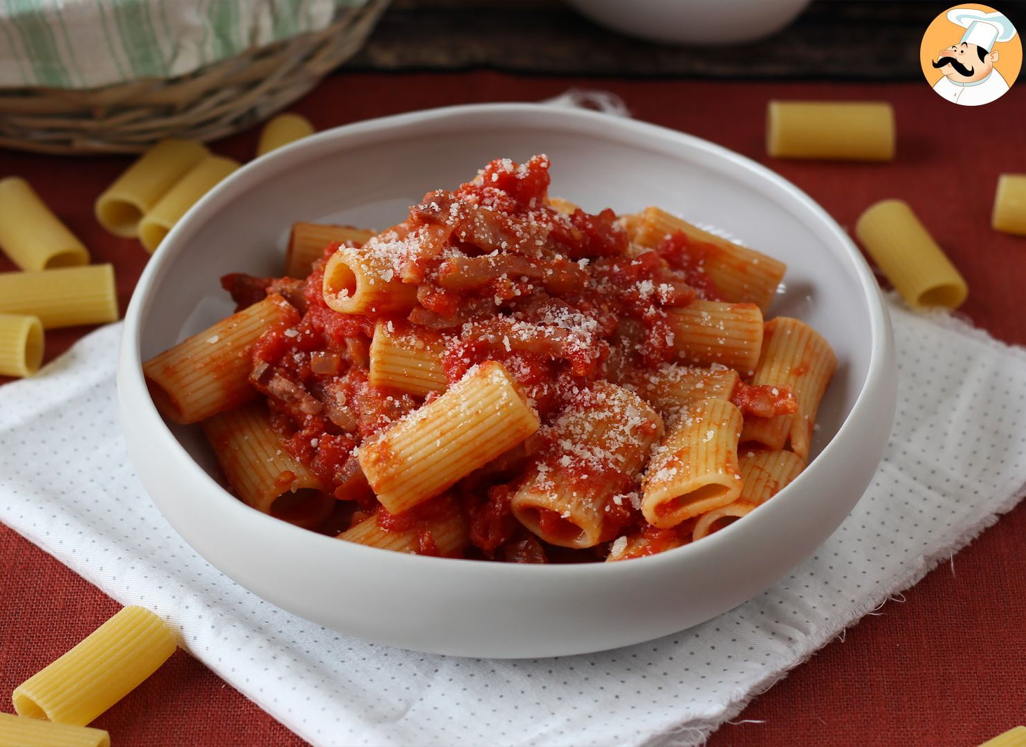 Amatriciana pasta, the traditional recipe