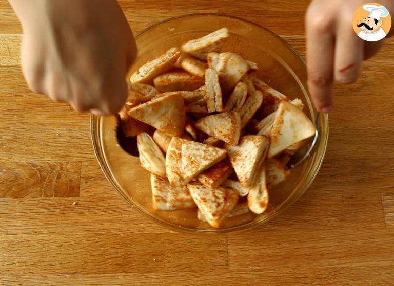 Chips de pan de pita - receta express