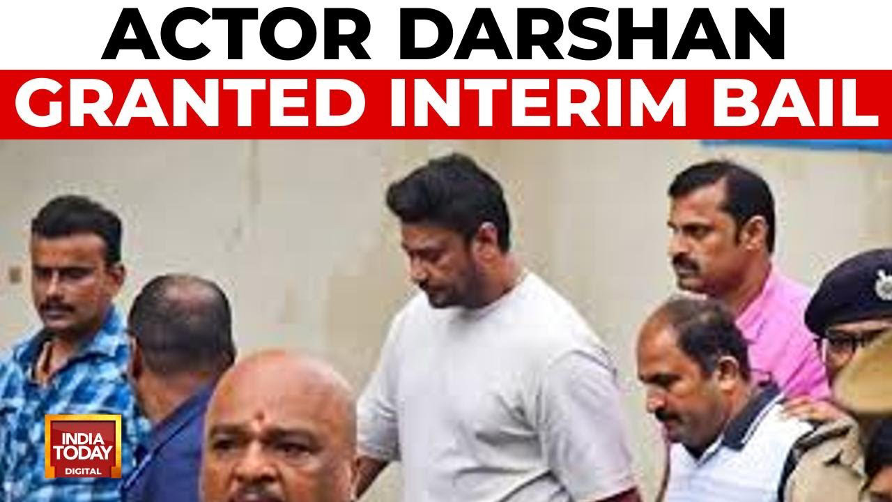 Renukaswamy murder case: Actor Darshan granted interim bail Renukaswamy murder case: Actor Darshan granted interim bail