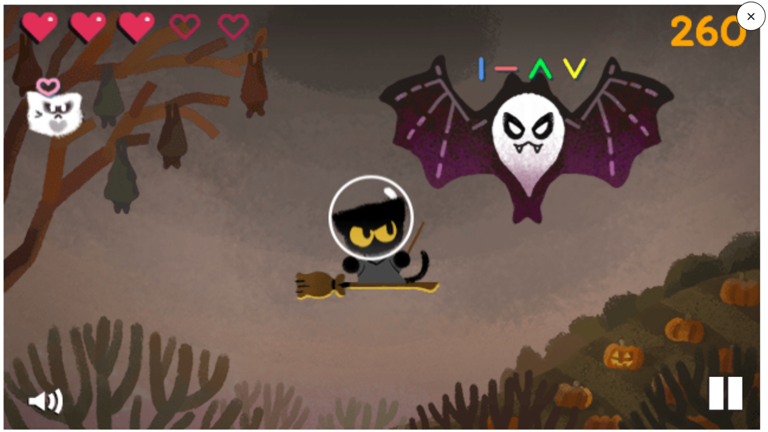 Halloween Google Doodle game has you fight ghosts as a cute, magical cat Halloween Google Doodle game has you fight ghosts as a cute, magical cat