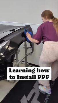 I got to try my hand at applying PPF with @xpel. The instructors make ...
