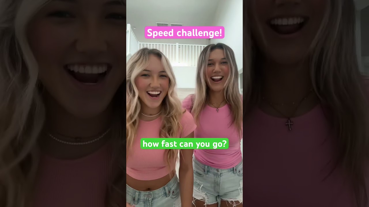 Amazing Lip Sync Speed Challenge with Dancing Sisters