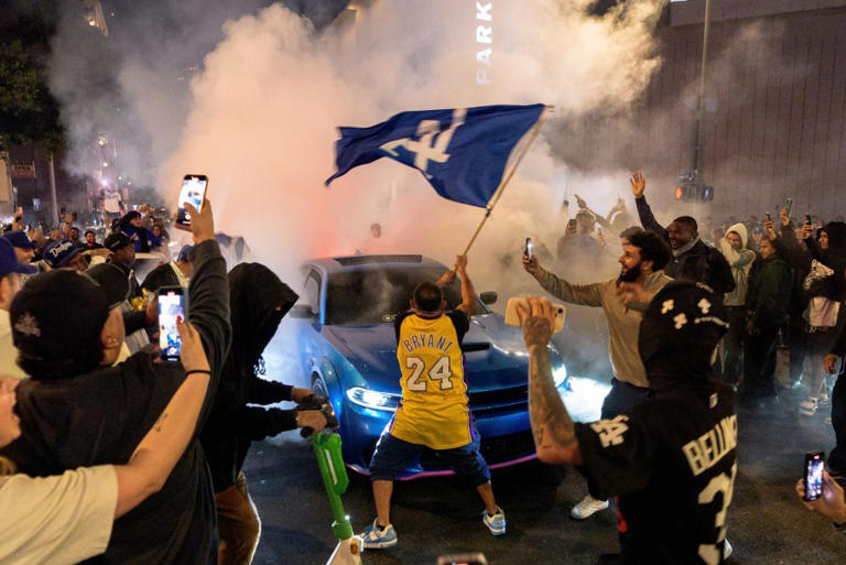 Dodgers Fans Celebrate World Series Title With Street Takeovers Fireworks
