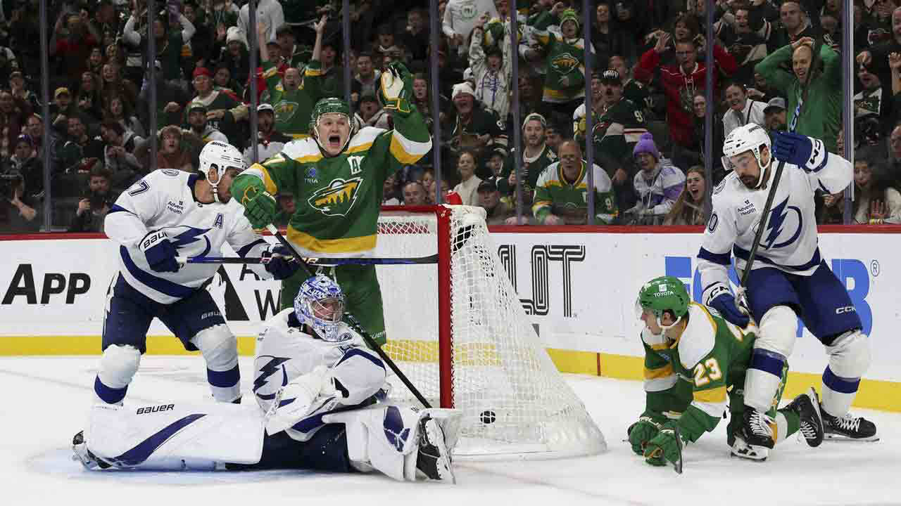 NHL Roundup: Kaprizov scores twice as Wild beat Lightning NHL Roundup: Kaprizov scores twice as Wild beat Lightning
