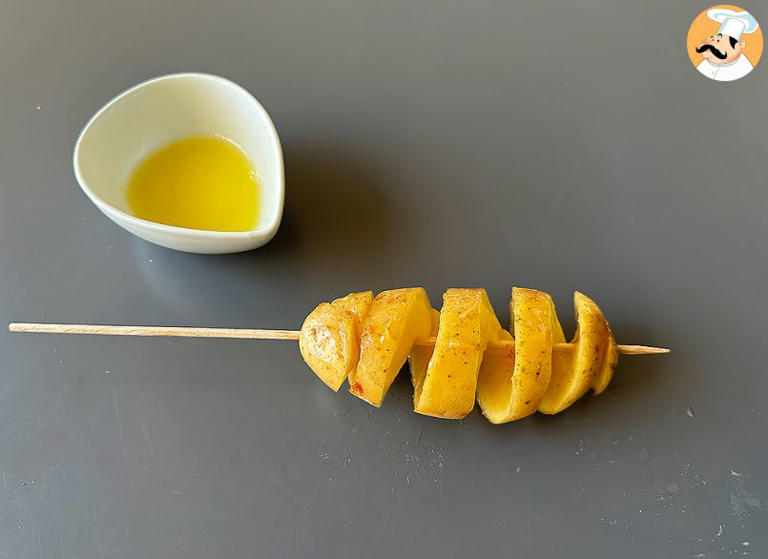 Baked spiral potatoes