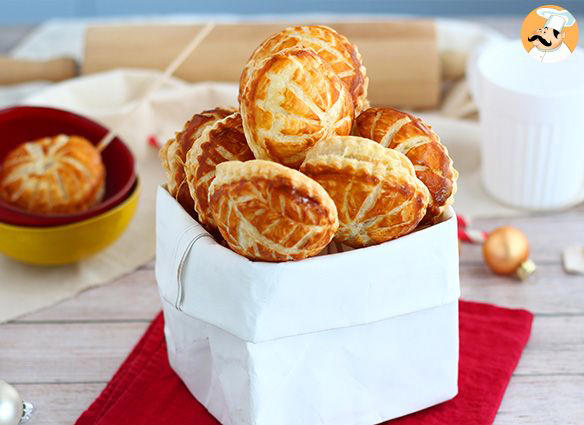 Mini galettes de reyes con pepitas de chocolate