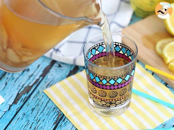 Homemade peach iced tea