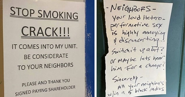 23 funny & wild PSA notes from crazy neighbors & landlords