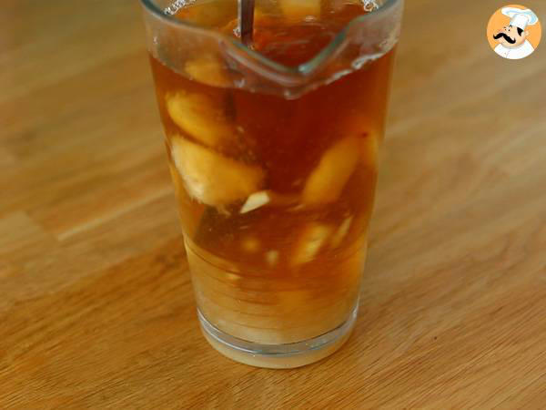 Homemade peach iced tea