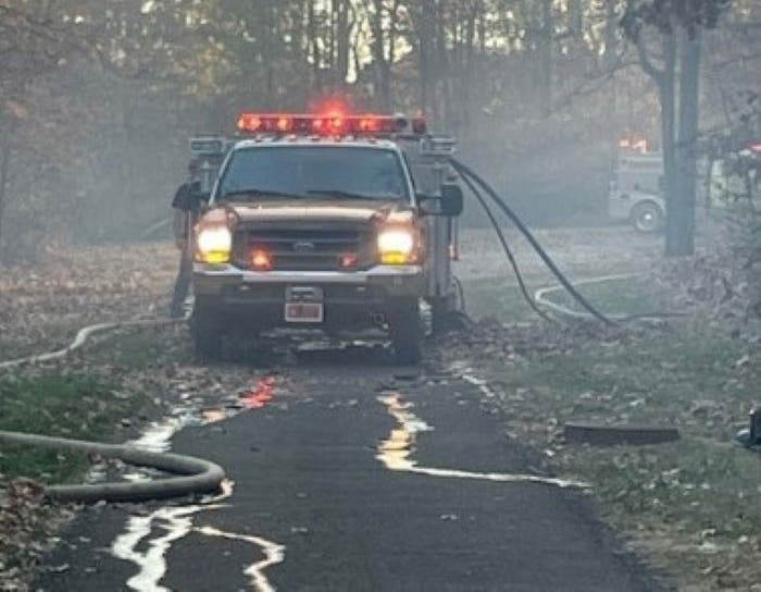 Fire Crews Knock Down Sizable Brush Fire In Bedminster Fire Crews Knock Down Sizable Brush Fire In Bedminster