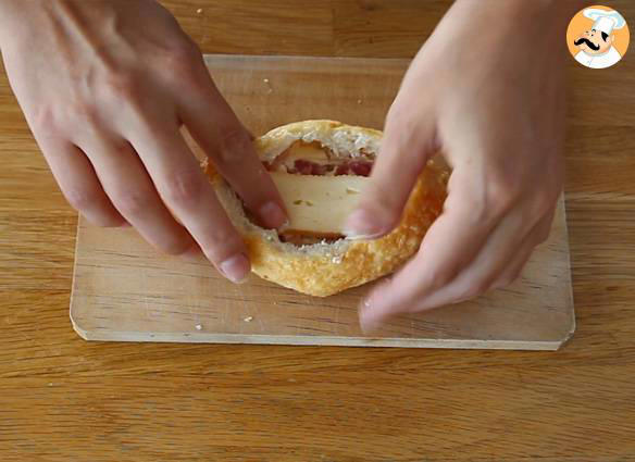 Egg boats with munster cheese